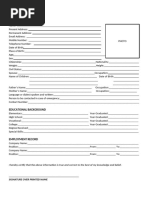 Biodata Form (Long) | PDF