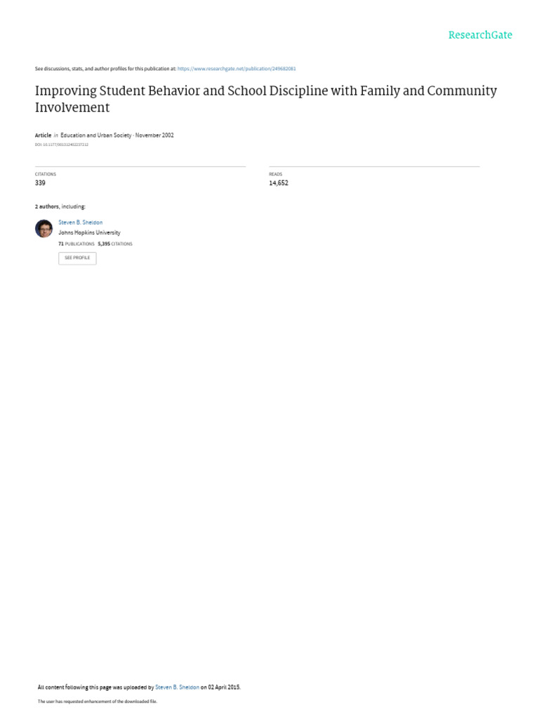Improving Student Behavior and School Discipline W | PDF | Juvenile ...