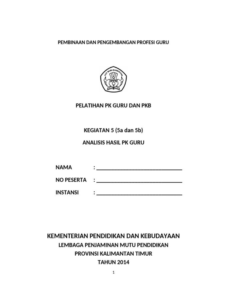 Analisis Kinerja Guru PKB 2014 | PDF