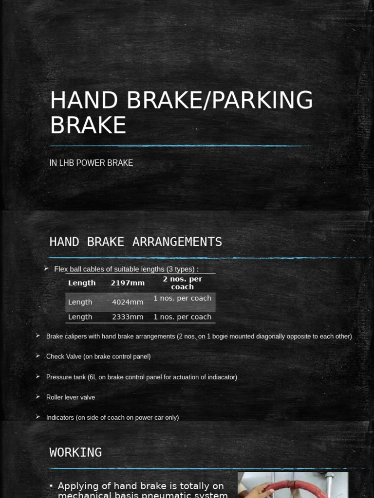 Hand Brake | PDF | Valve | Vehicle Parts