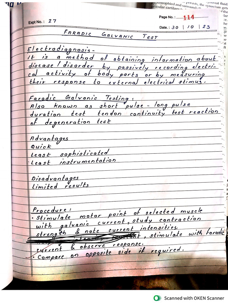 faradic Galvanic Test | PDF