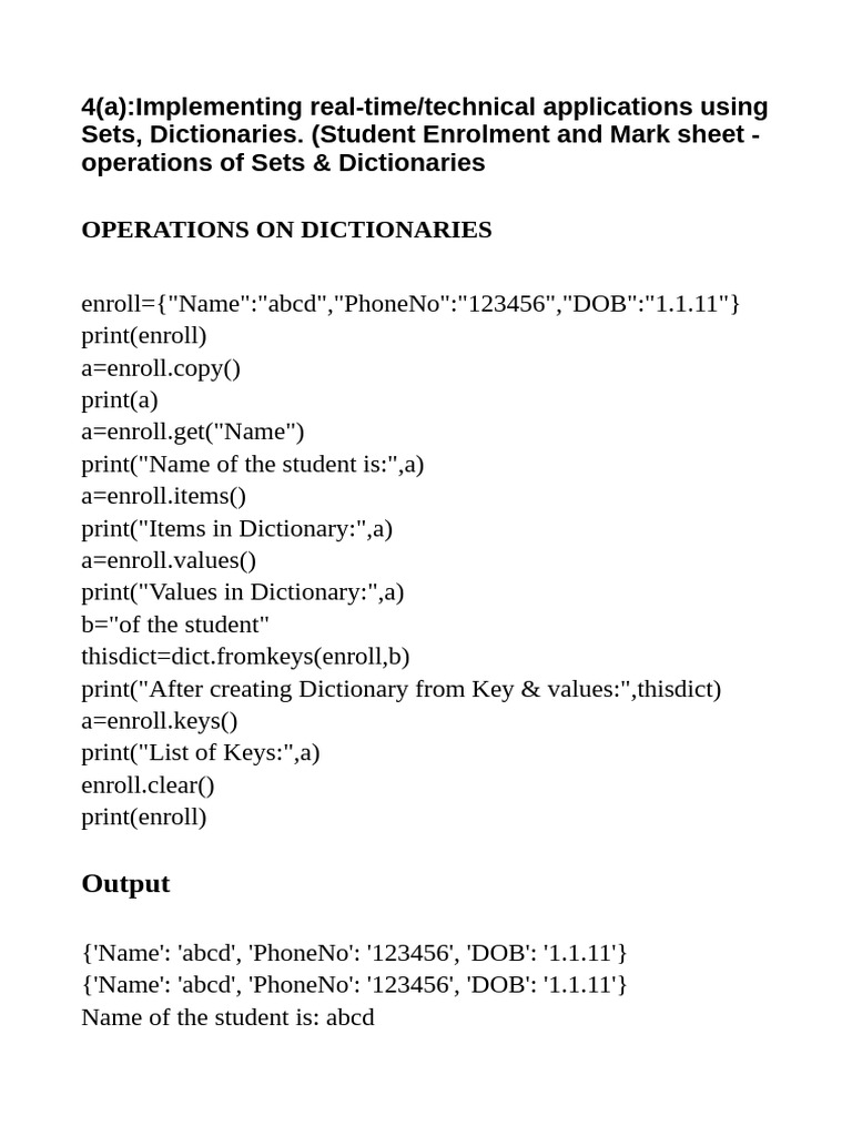 Python Programming Lab 4 | PDF