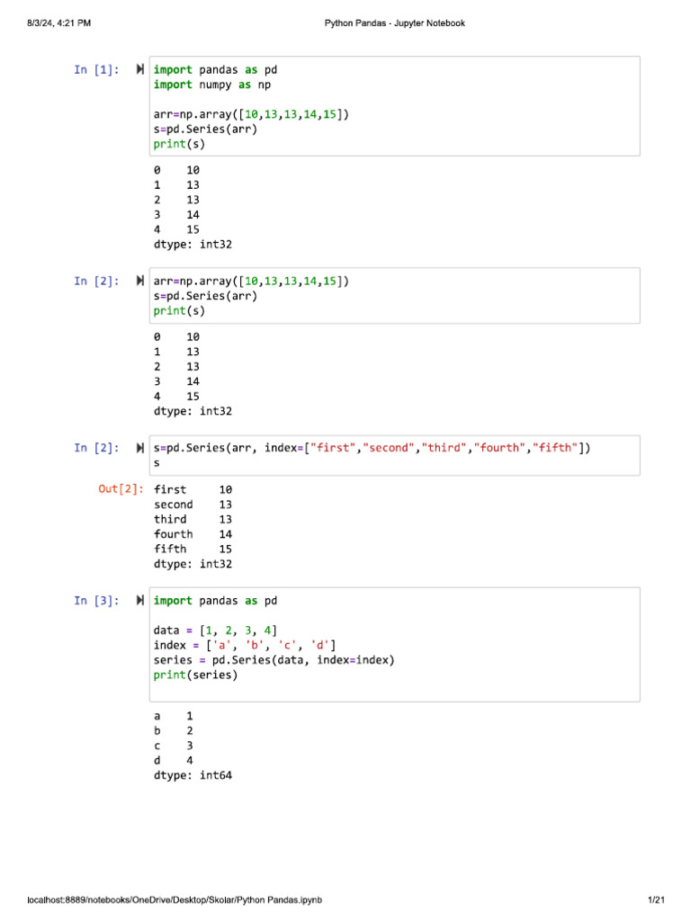 Pandas Tutorial | PDF
