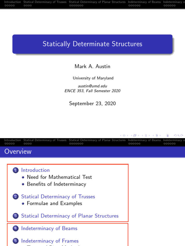 Analysis Statical Determinacy Part03 | PDF | Truss | Indeterminacy (Philosophy)