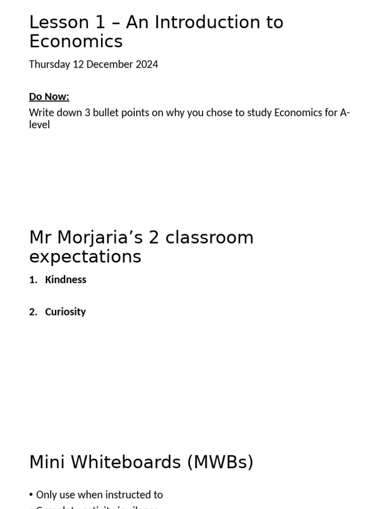 Lesson 1 - Basic Economic Problem | PDF | Economics | Science
