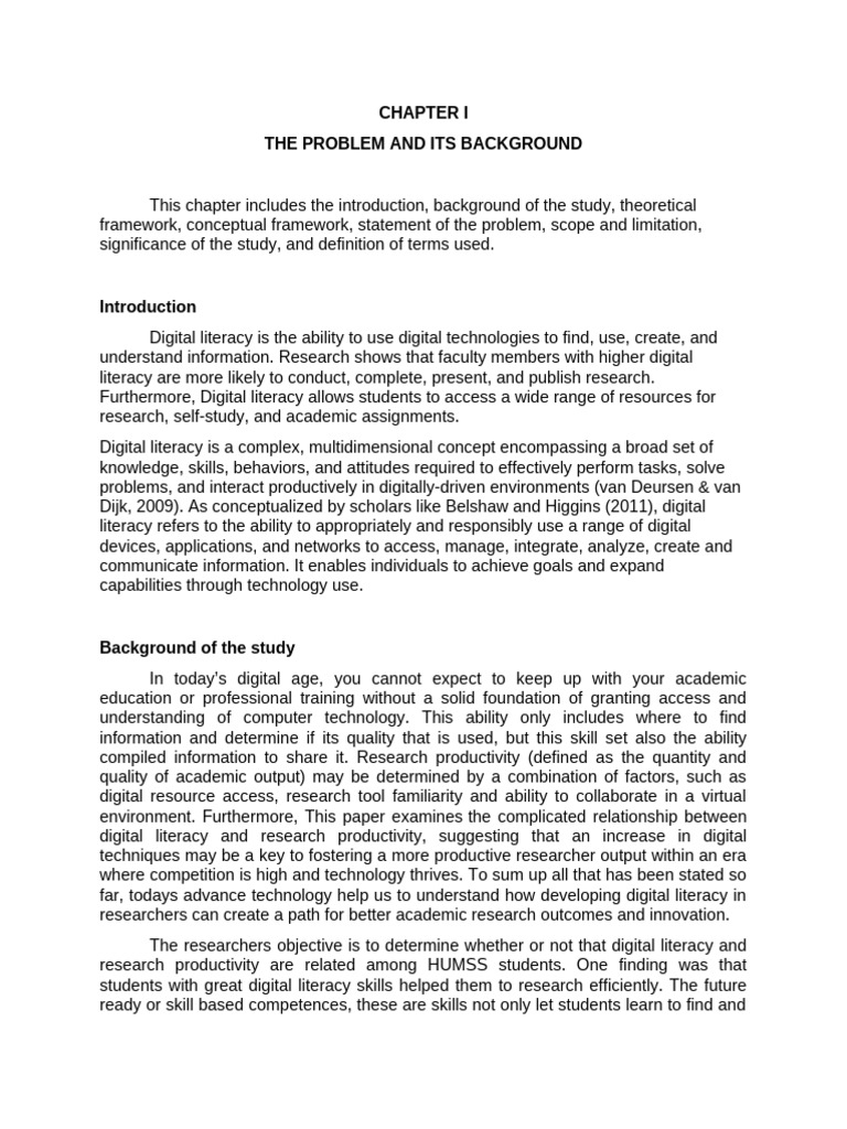 Digital Literacy and Research Productivity | PDF | Literacy | Critical ...