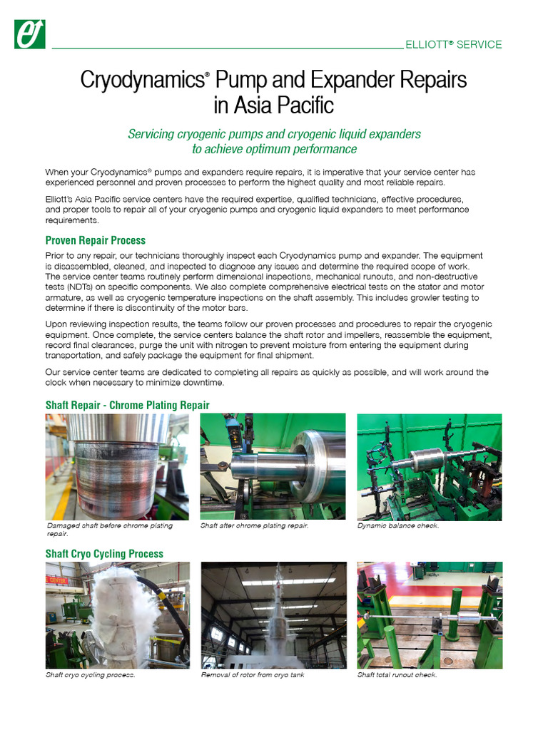 Cryo Pump and Expander Repairs in Ap Eng | PDF | Pump | Cryogenics