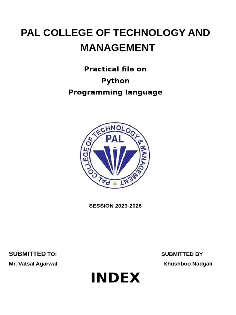 Pal College of Technology and | PDF