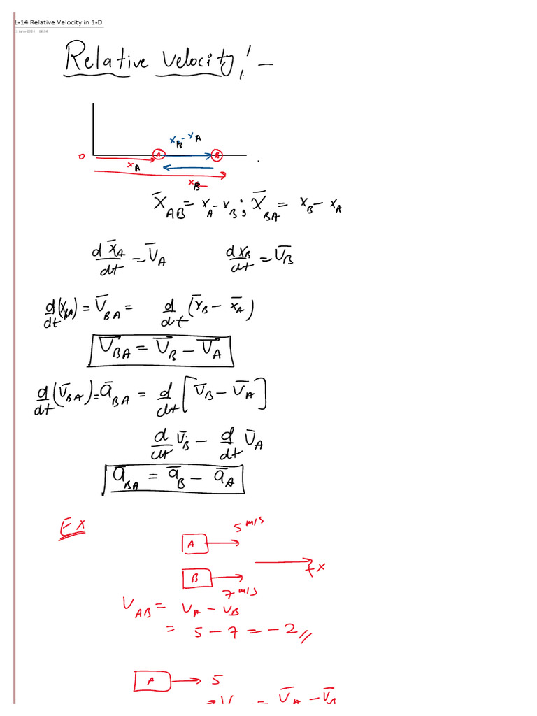 ER 03 L-14 Relative Motion | PDF