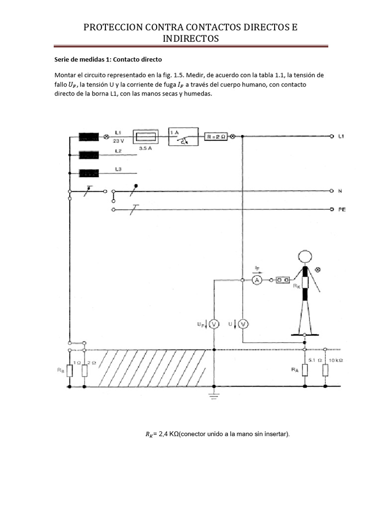 Practica Contacto Directo e Indirecto | PDF