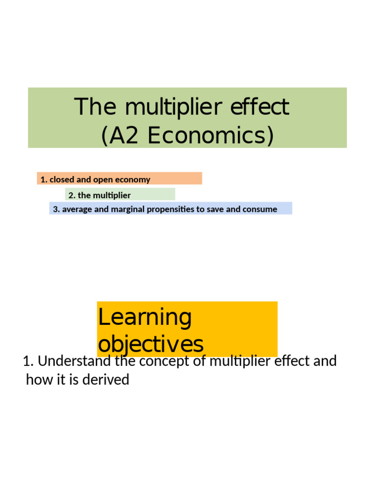 Understanding the Multiplier Effect | PDF | Fiscal Multiplier ...