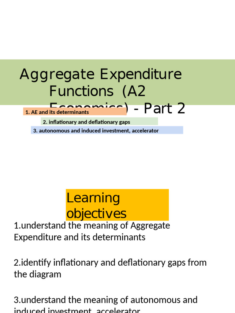 Aggregate Expenditure Function (A2 Economics) - Part 2 (updated) | PDF ...