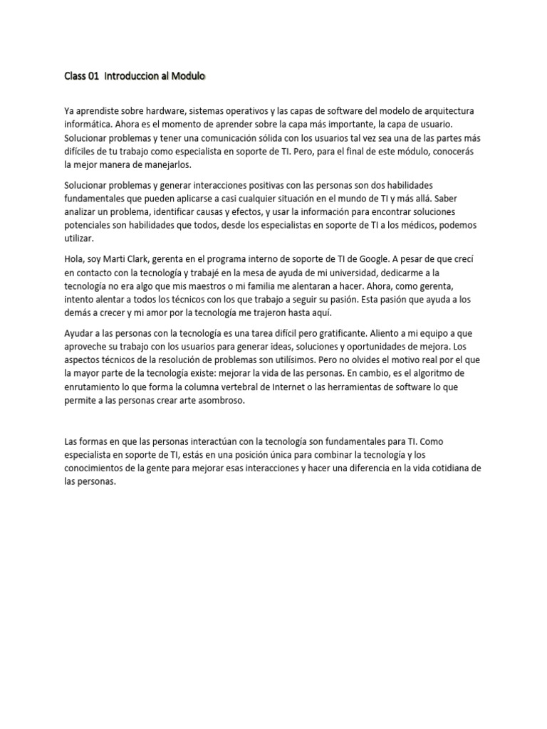 Class 01 Introduccion Al Modulo | PDF