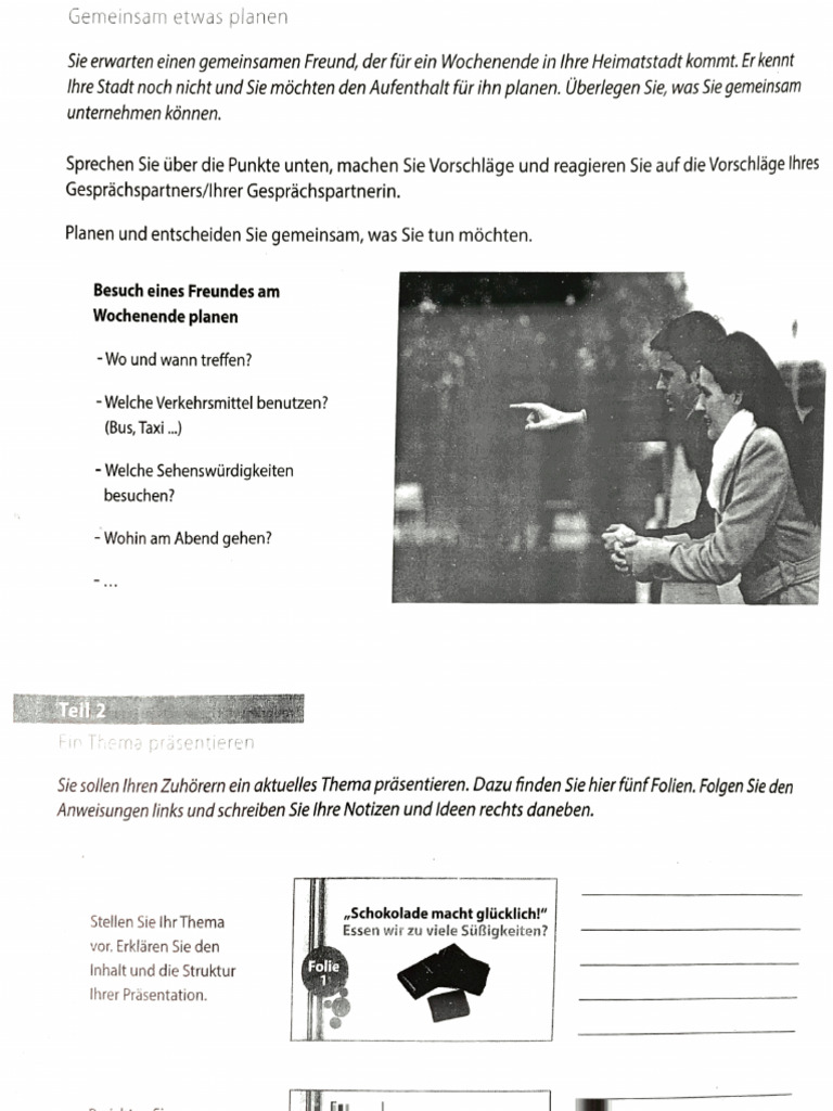 Pdfcoffee.com Goethe b1 Sprechen Teil 1 PDF Free | PDF