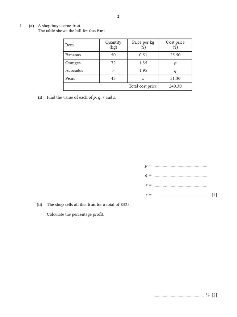 Calc Paper December Exam 2024 Grade 9 | PDF | Area | Length