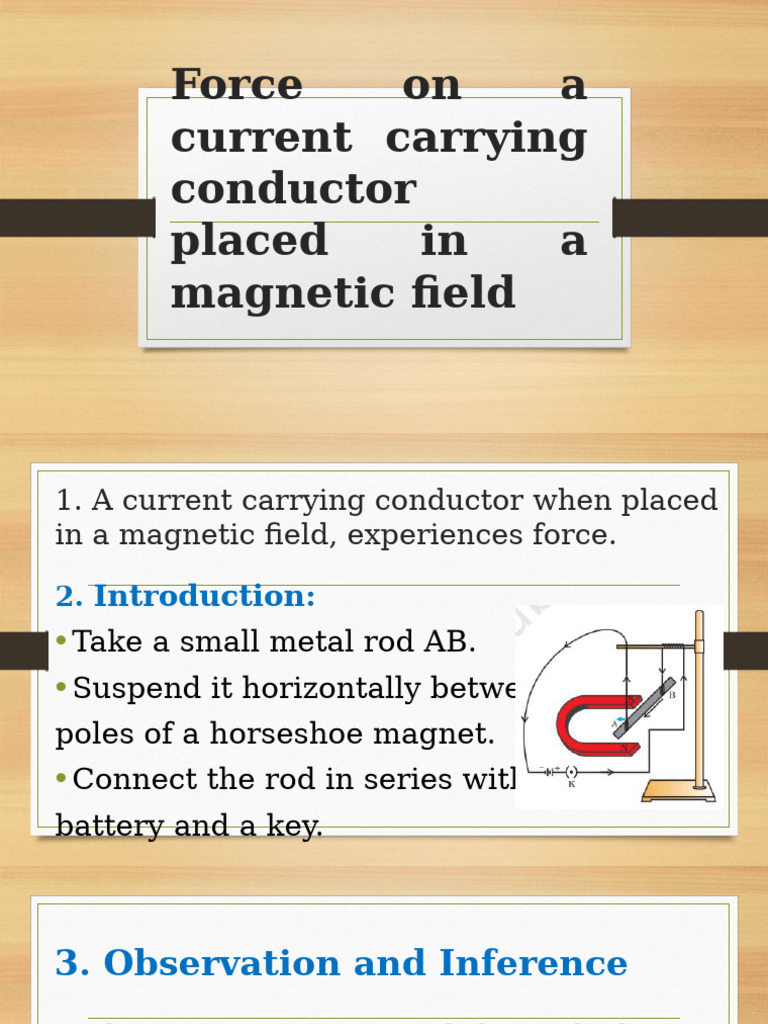 Force on Current-Carrying Conductors | PDF | Alternating Current | Fuse ...