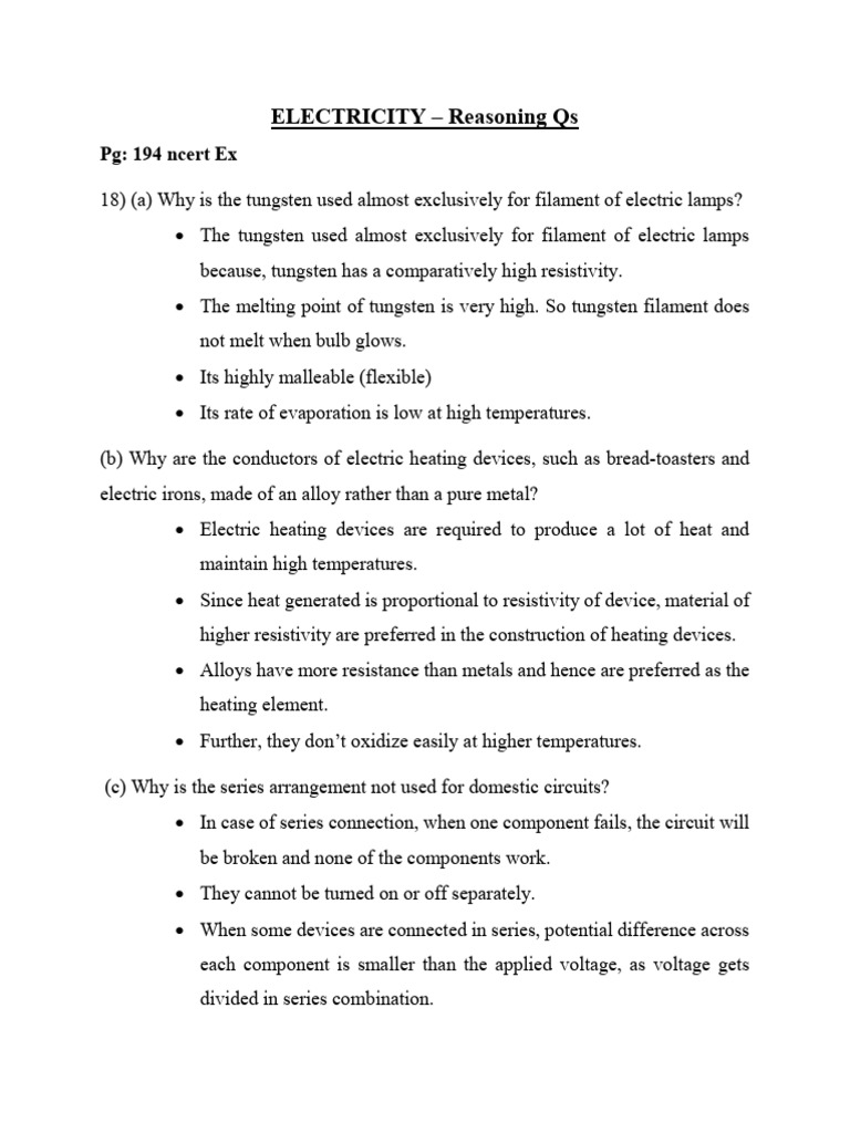 Reasoning Qs | PDF | Electrical Resistance And Conductance ...