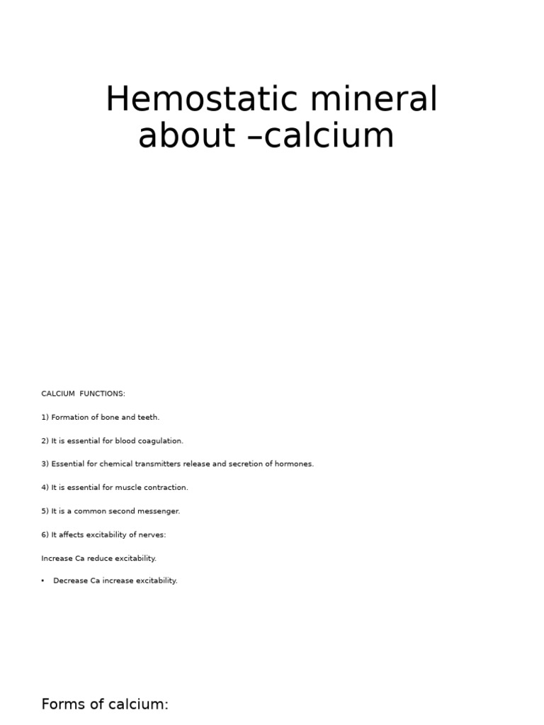 Calcium | PDF | Calcium | Endocrine System