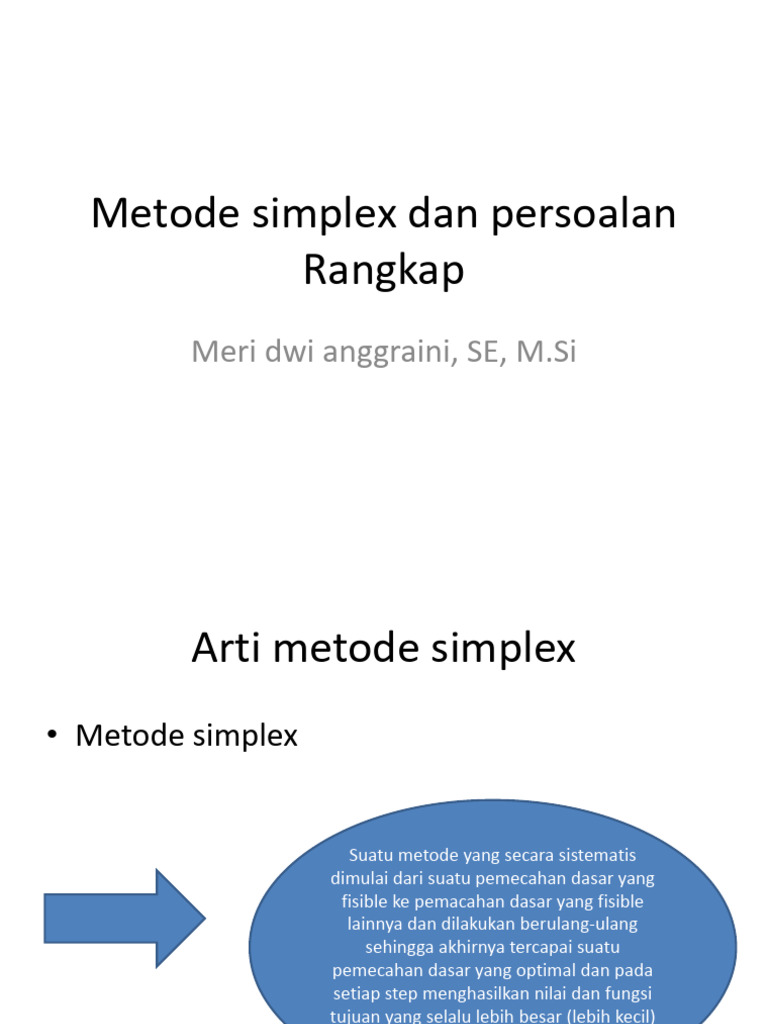 Metode Simplex Dan Persoalan Rangkap-dikompresi | PDF