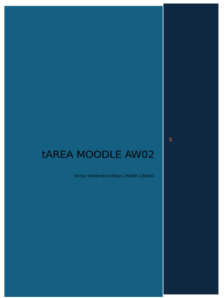Tarea AW02 | PDF | Moodle | Informática