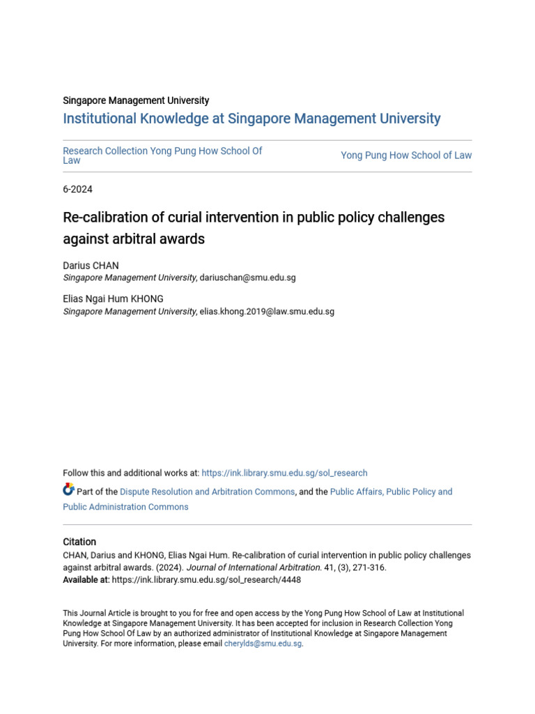 Re-calibration of curial intervention in public policy challenges | PDF ...