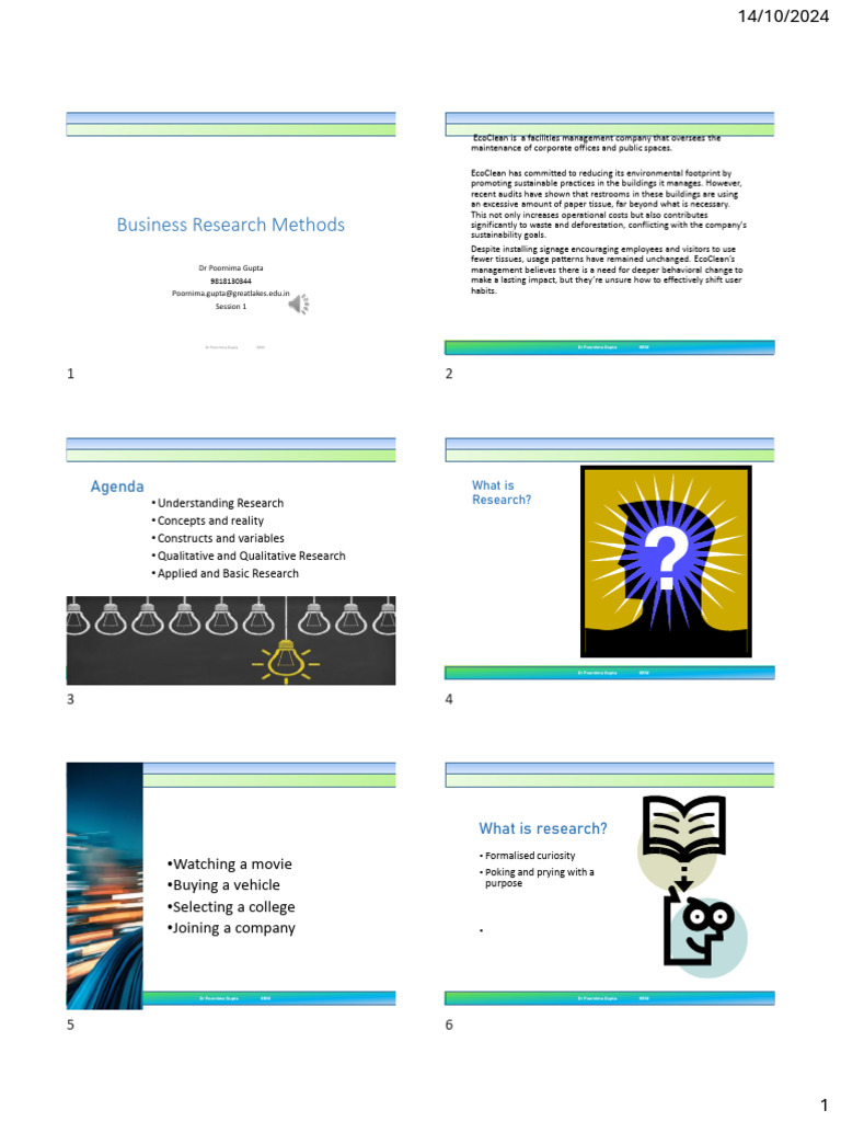 session 1 | PDF | Hypothesis | Cognition