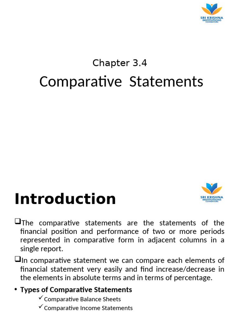Comparative Statements Overview | PDF