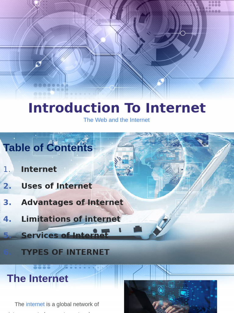 Introduction to Internet | PDF | Internet Access | Internet