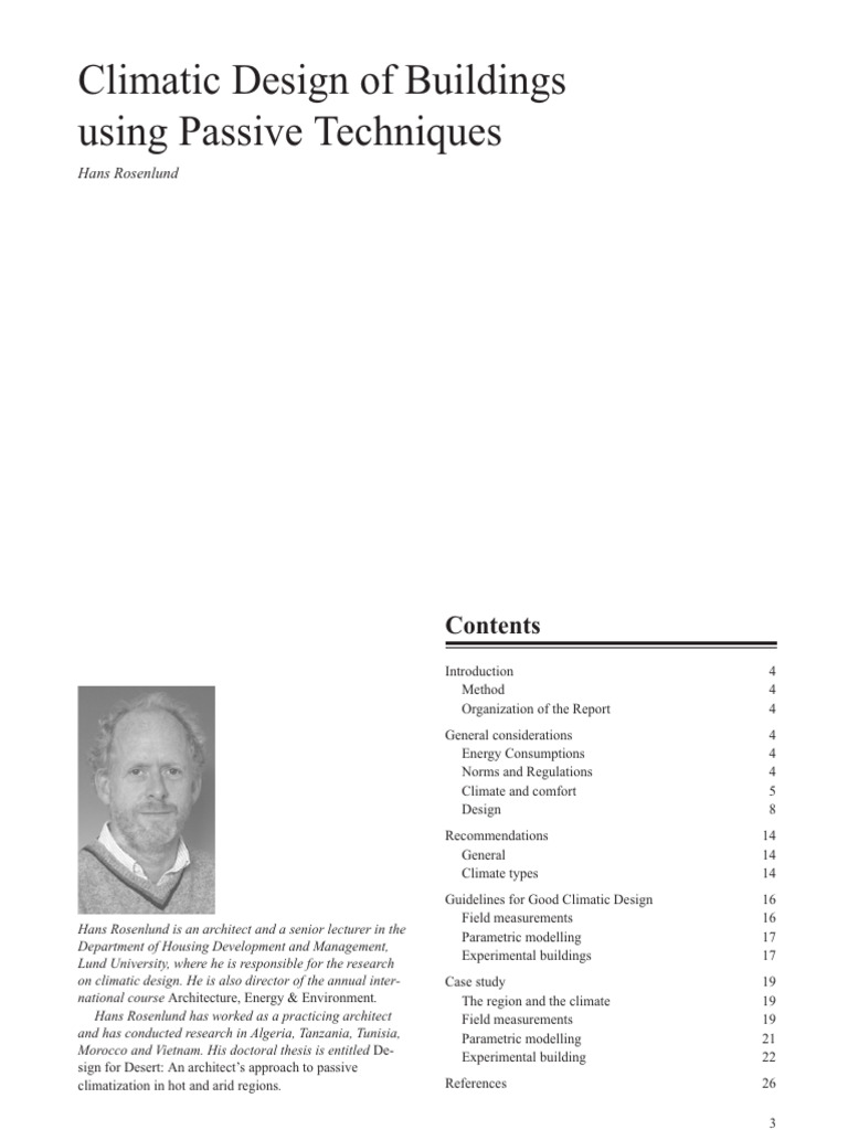 Climatic Design of Buildings Using Passive Techniques | PDF | Humidity ...