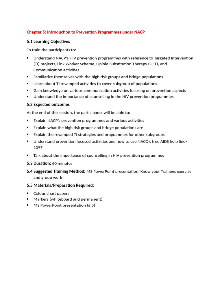 NACP HIV Prevention Programs Overview | PDF | Safe Sex | Men Who Have ...