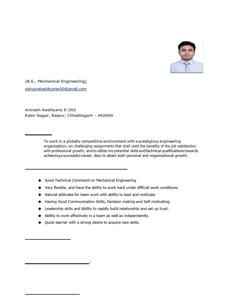 Prakash Kr. Sahu Resume .Neww | PDF | Automation | Business