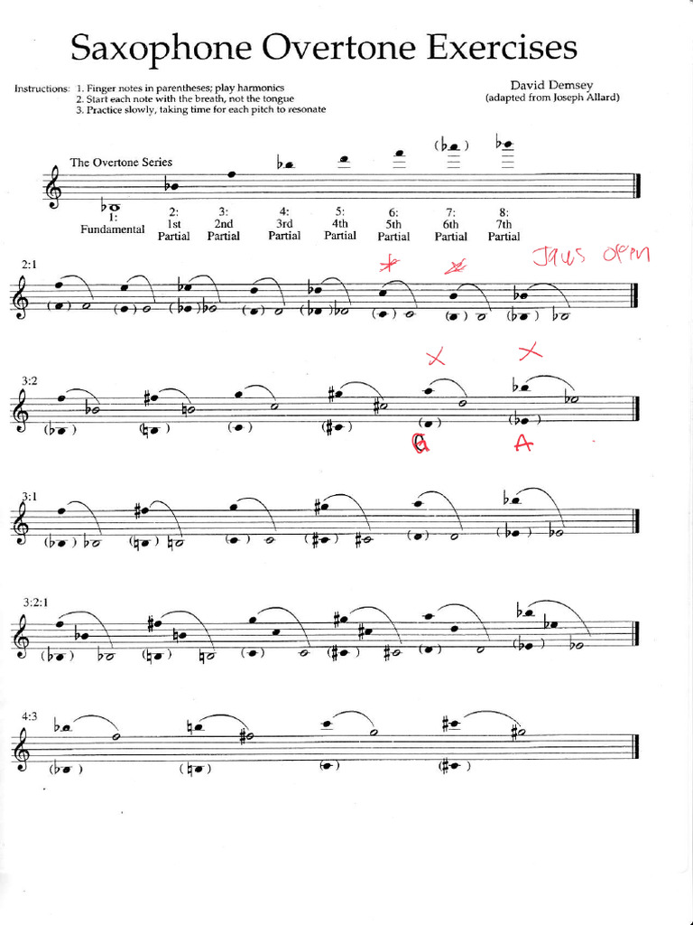 Allard Overtone Exercise - David Demsey | PDF