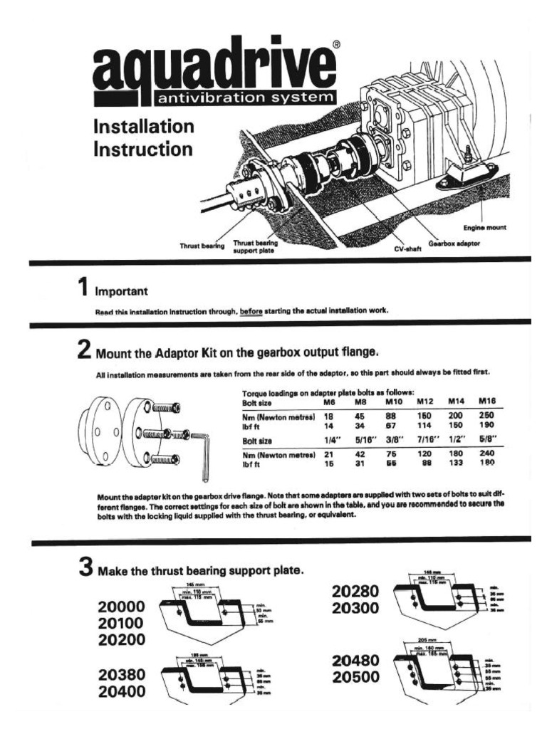 Aquadrive InstallationManual | PDF