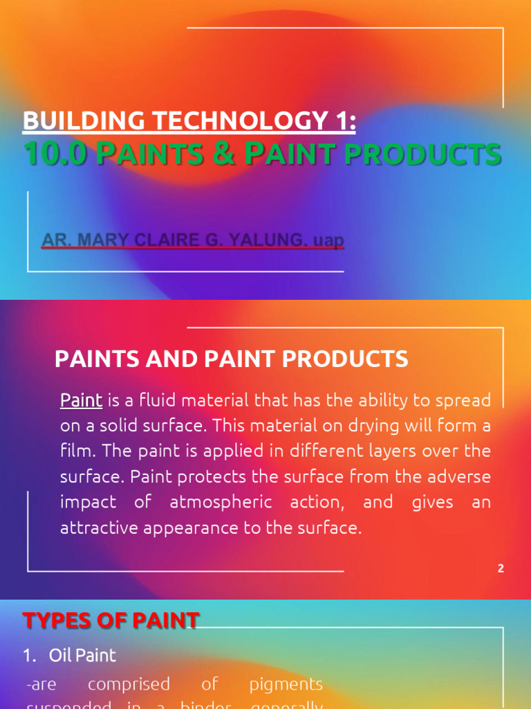 Types of Paints in Building Construction | PDF | Paint | Acrylic Paint