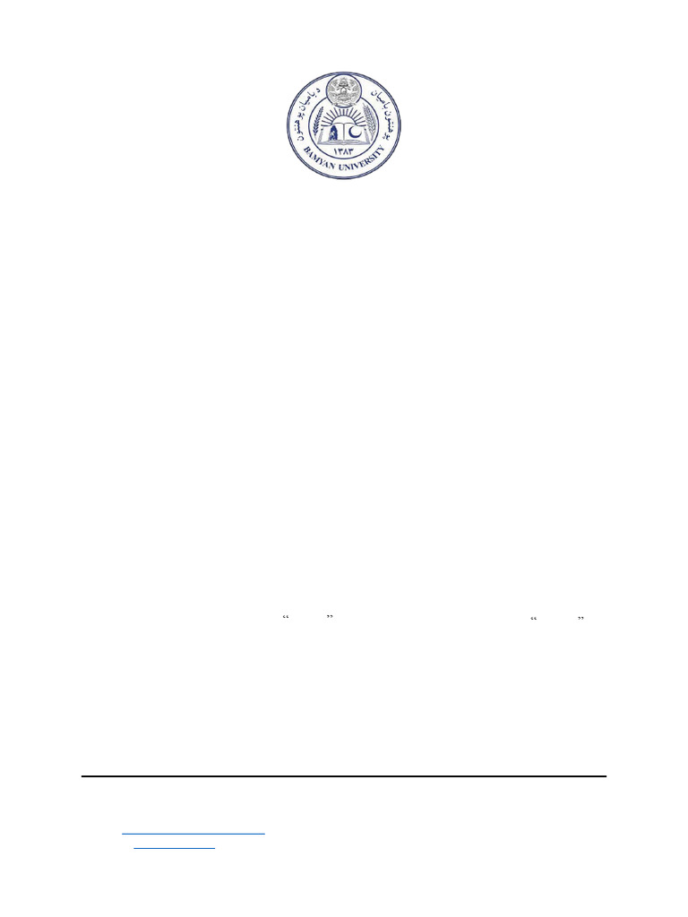 Bamyan University Fazil | PDF