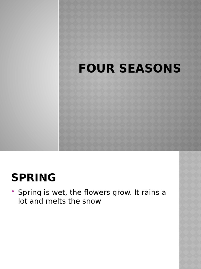 Four Seasons Overview: Spring & Summer | PDF