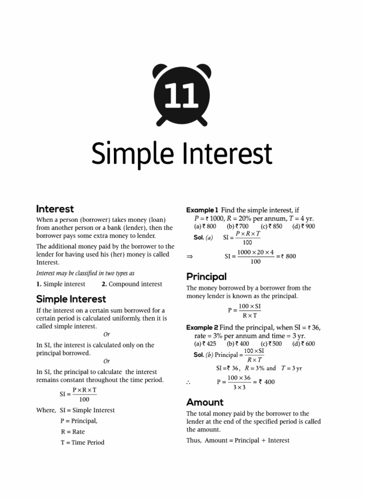 Simple Interest | PDF