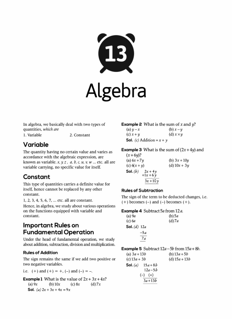 Algebra | PDF