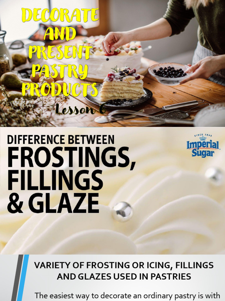 Decorate and Present Pastry Products | PDF | Custard | Refrigerator