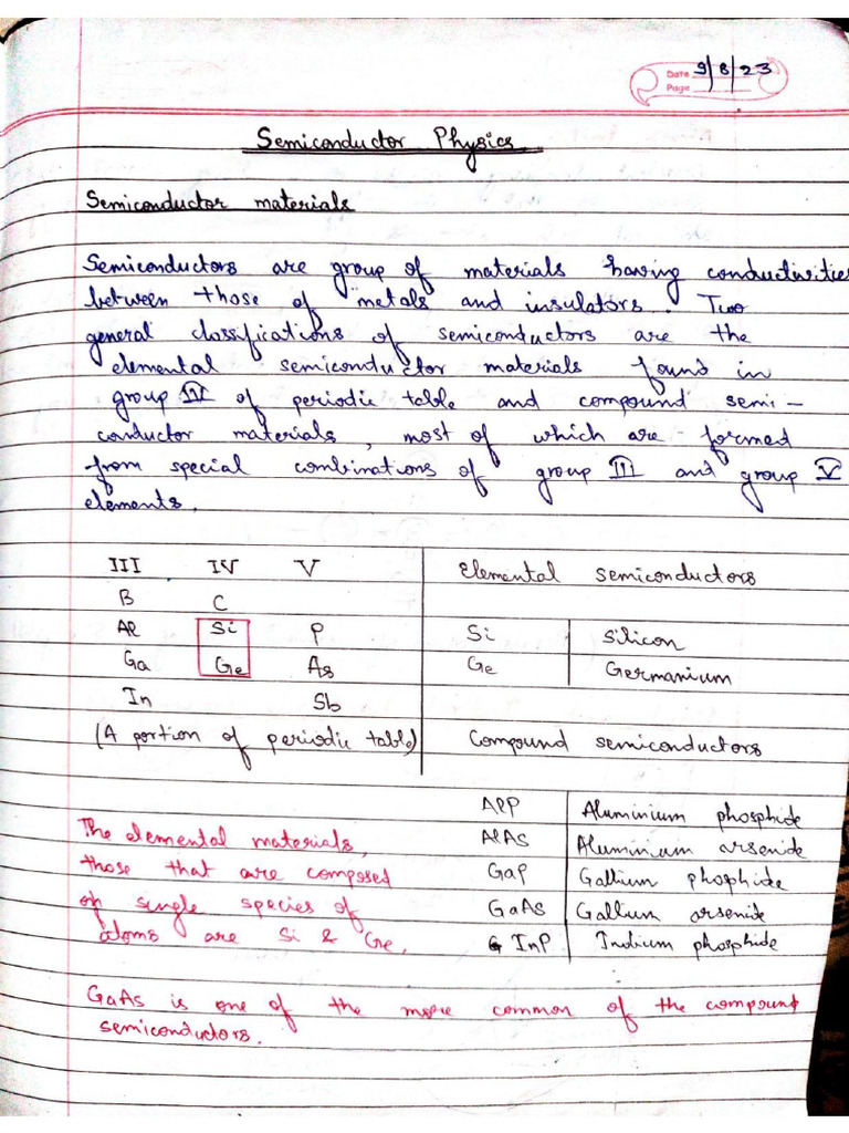 Semiconductor physics | PDF
