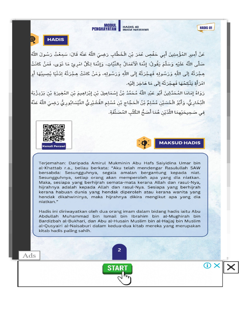 Modul Hadis 40 Imam Nawawi KPM | PDF