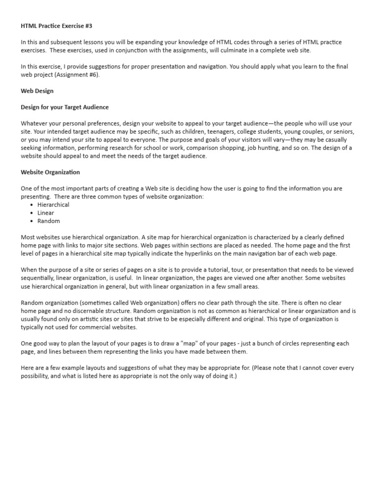 Lesson 3 Notes Introduction To The Internet Pdf Html Element Html 