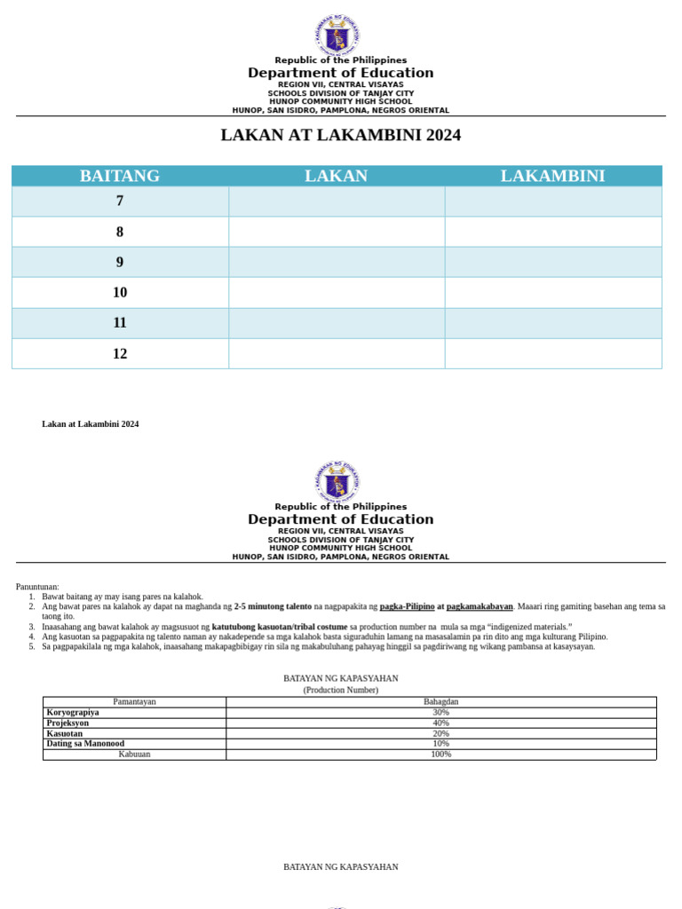 Lakan at Lakambini 2024 | PDF