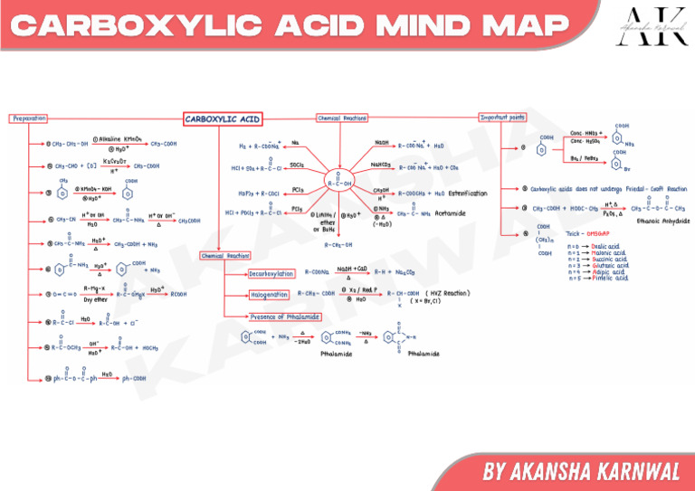 Carboxylic Acid Mindmap | PDF