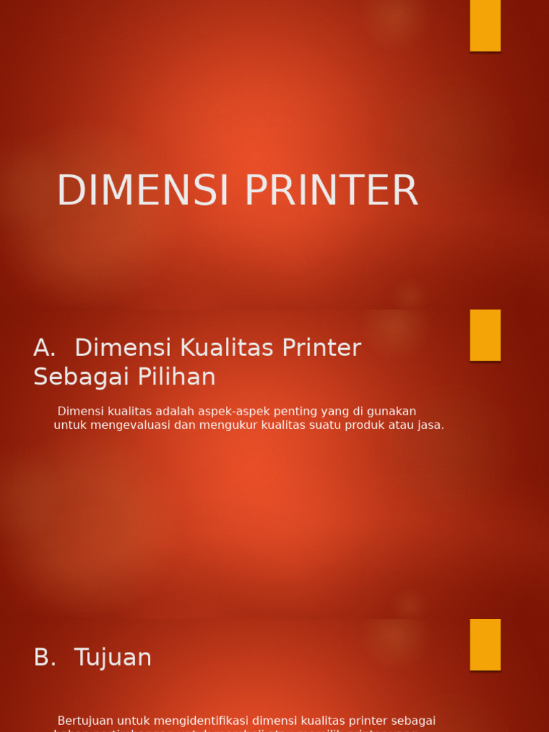 Dimensi Printer | PDF