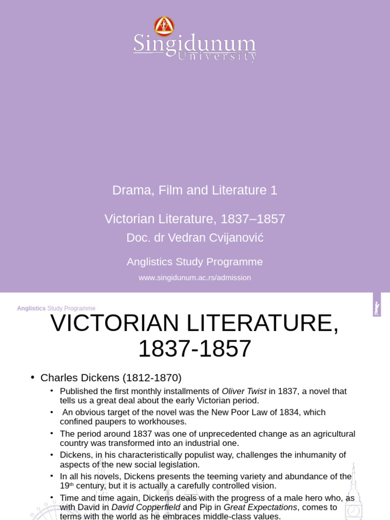 Week 11 - Victorian Literature 1837-1857 | PDF | Victorian Literature ...