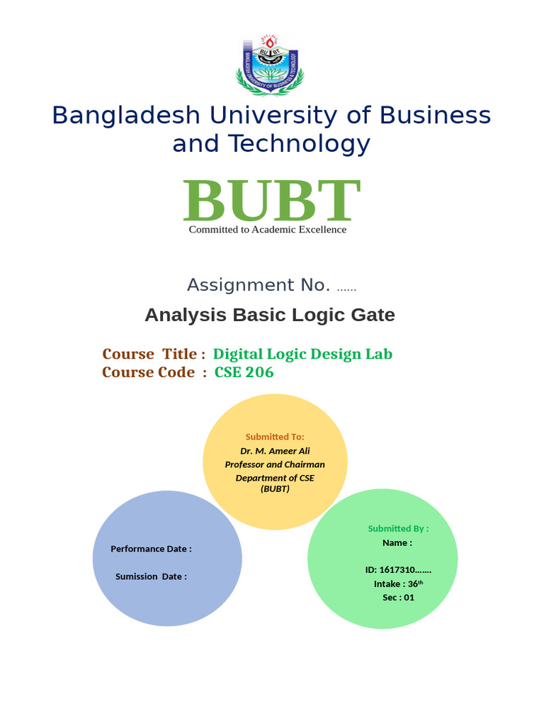 DLD Lab Cover Page | PDF