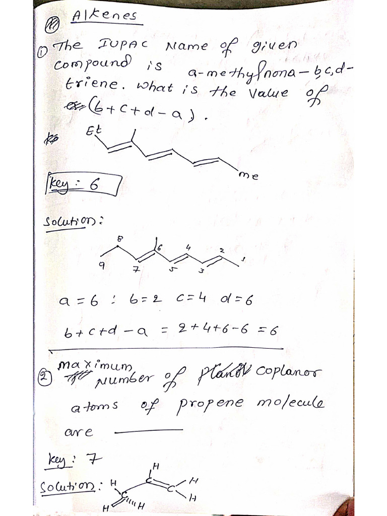 Alkenes -1 | PDF