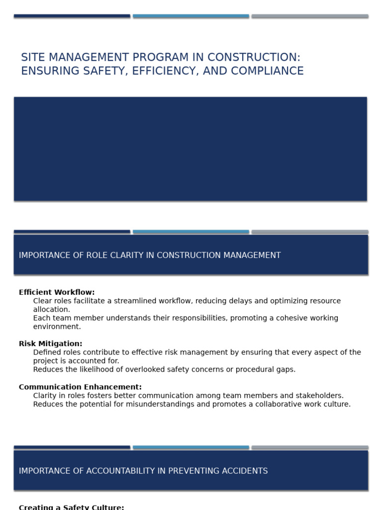Construction Site Safety Management Guide | PDF | Risk | Occupational ...