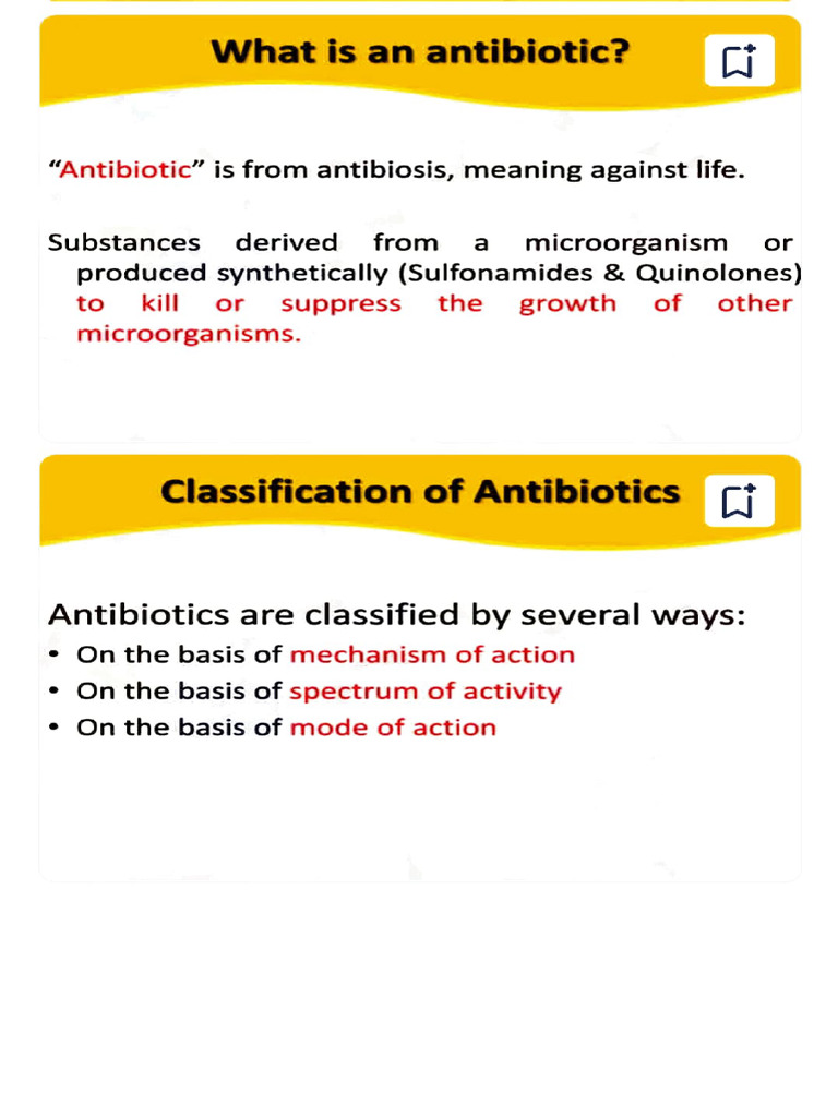 Antibiotic Intro | PDF